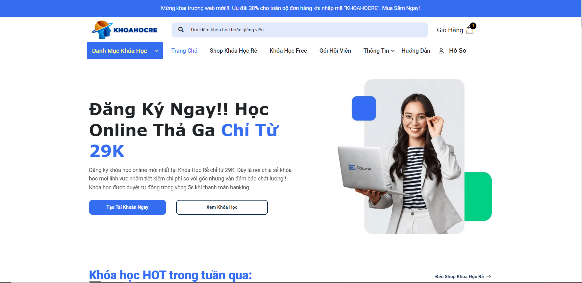Khóa Học Giá Rẻ Mới Nhất 2025 - Khóa Học Rẻ