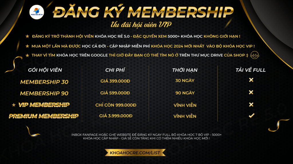 Gói Hội Viên - Khóa Học Rẻ