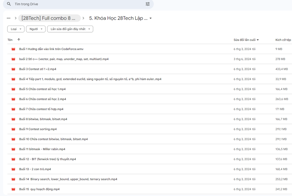 Khóa Học Lập Trình Thi Đấu | 28Tech