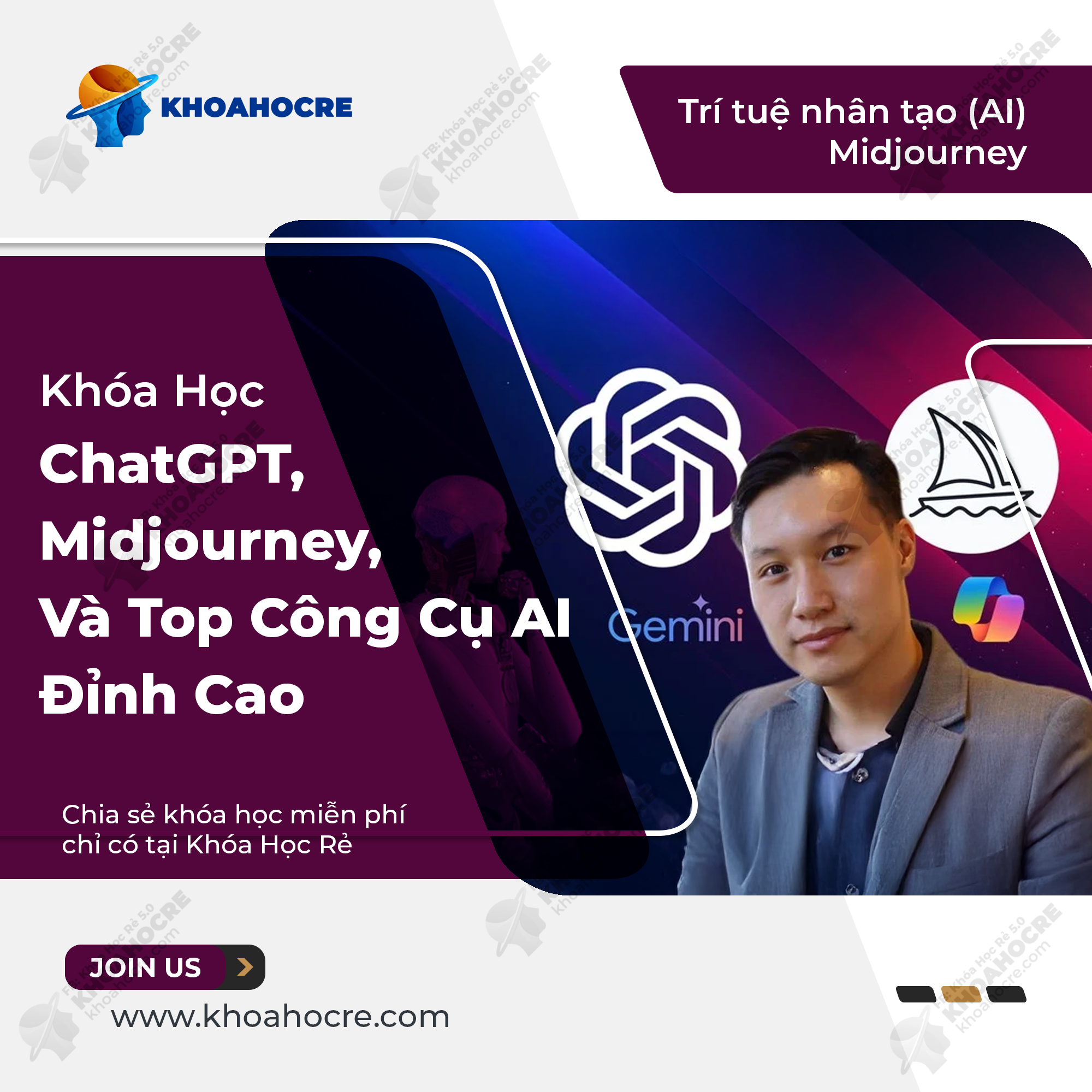Khóa Học ChatGPT, Midjourney và Top Công Cụ AI Đỉnh Cao