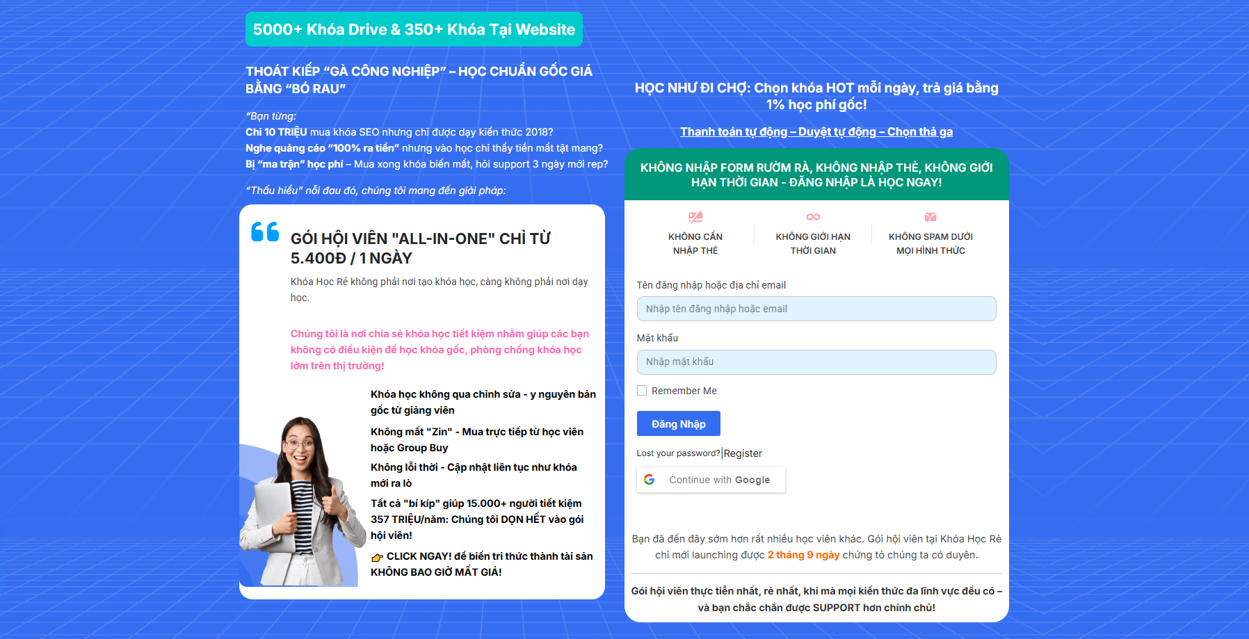 Gói Hội Viên tại Khóa Học Rẻ - Ưu đãi cho thành viên trọn đời