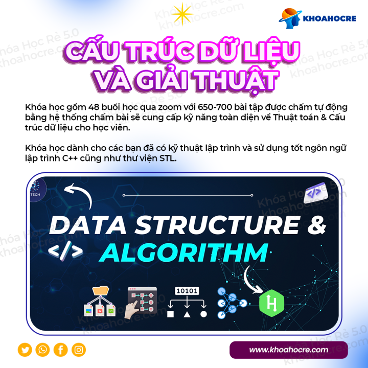 Khóa Học Cấu Trúc Dữ Liệu và Giải Thuật | 28Tech – Khóa Học Rẻ