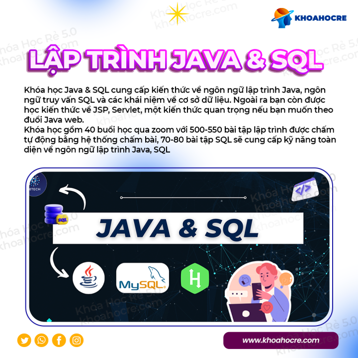 Khoá học Lập Trình Java và SQL | 28Tech – Khóa Học Rẻ